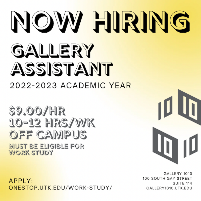 NOW HIRING: Gallery Assistant - School of Art